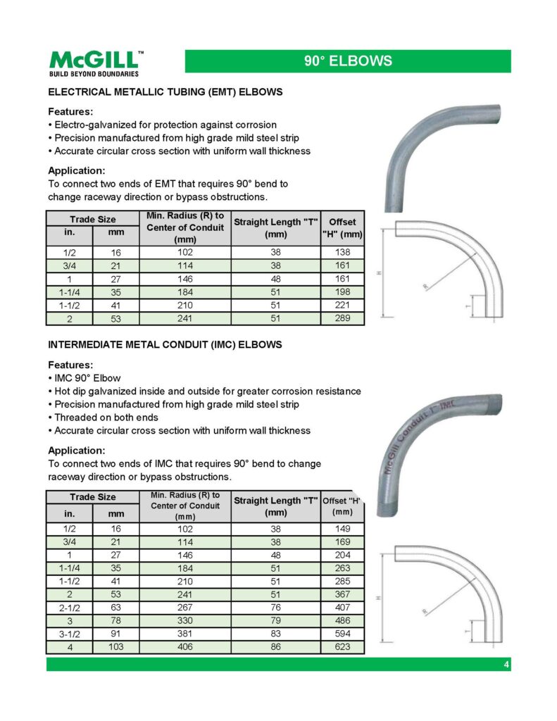 McGill EMT Elbows - Prisma Electrical Controls Corporation